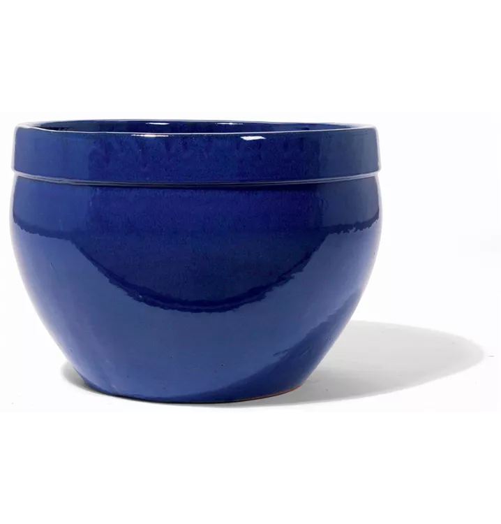 Gefäß Kyros blau, Kirschke TerraDura glasiert im Pflanzenshop